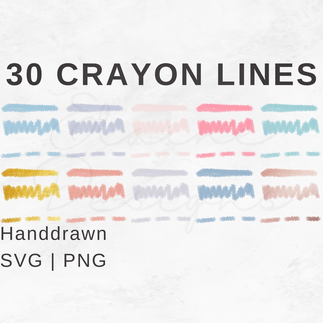 Crayon Lines Svg Handdrawn Lines Colorful Lines Crayola Line Crayon ...
