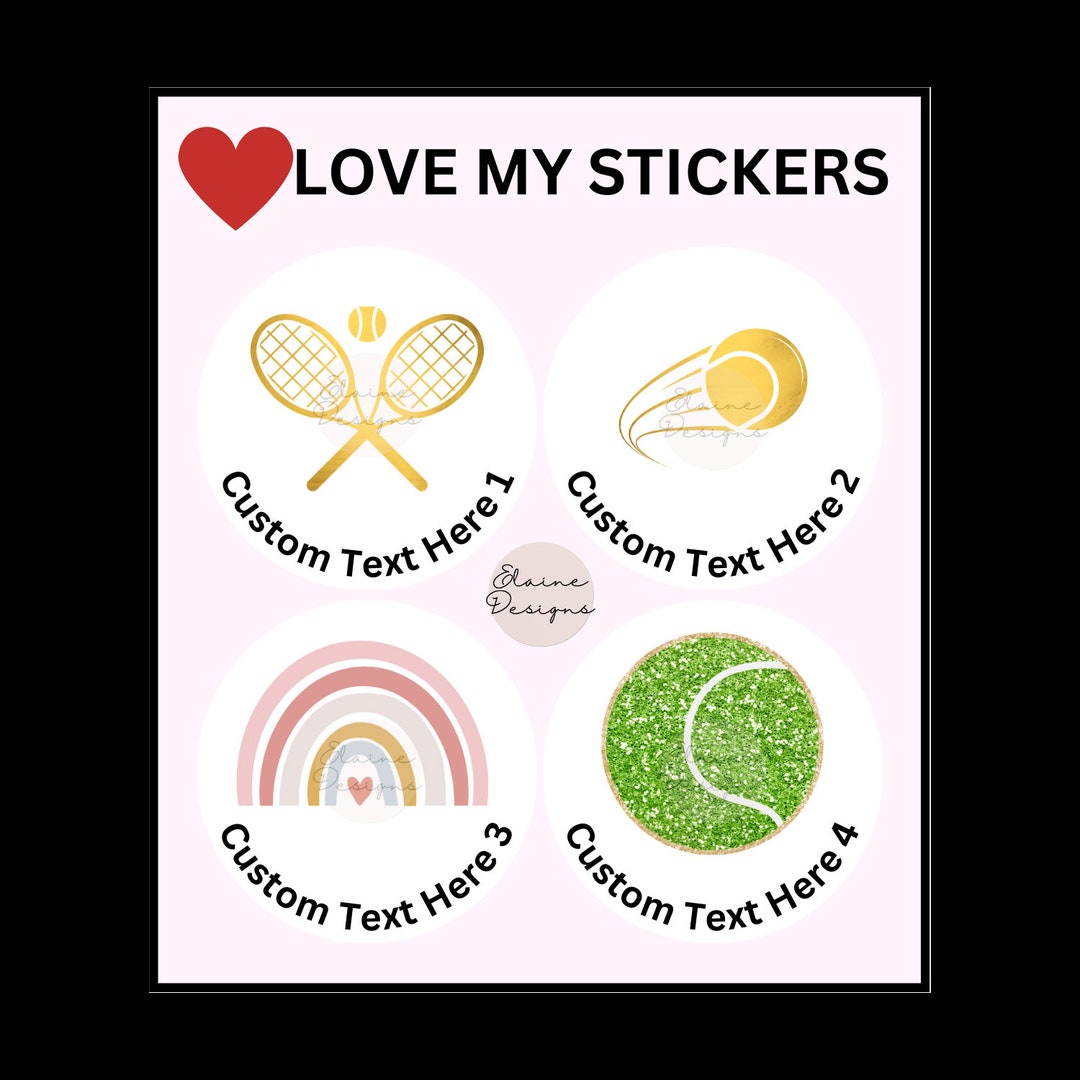 Custom Tennis Stickers, Tennis Stickers, Spin Stickers, Racquet ...