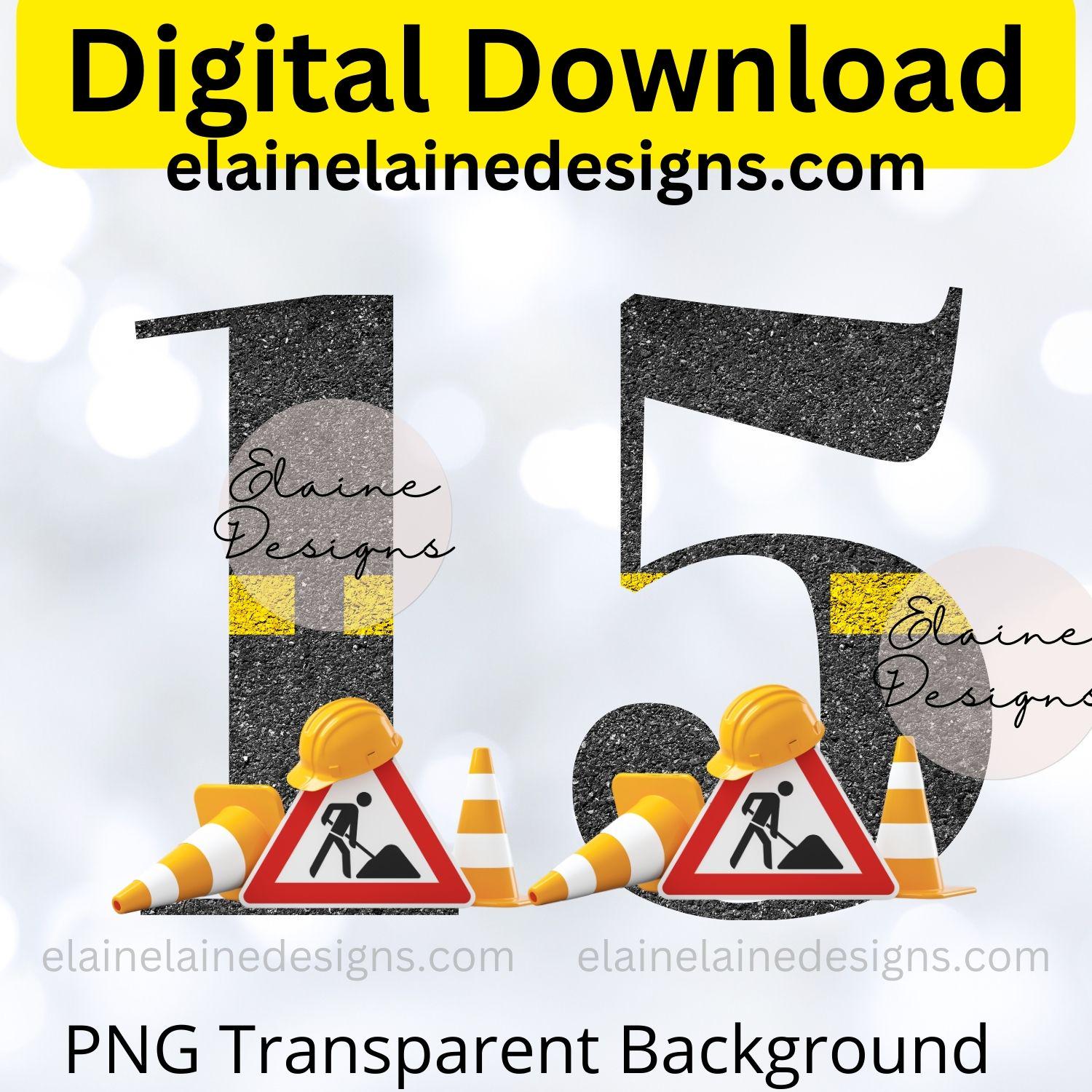 Construction Numbers, Construction Font, Warning Numbers, Construction ...