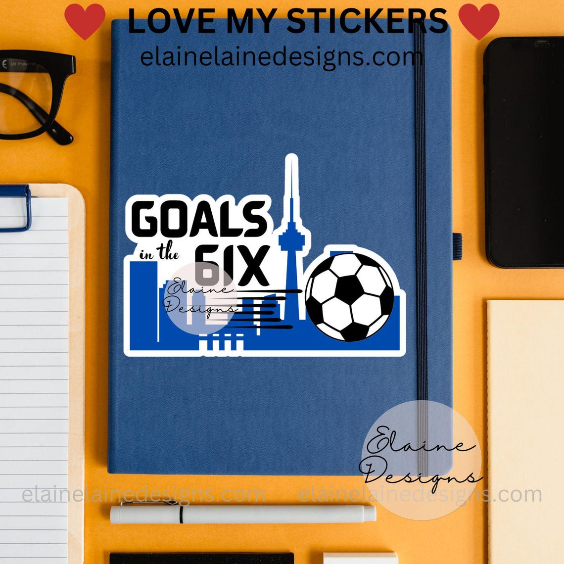 Goals in the 6ix Toronto 2026 World Cup Sticker • Blue Skyline CN Tower ...