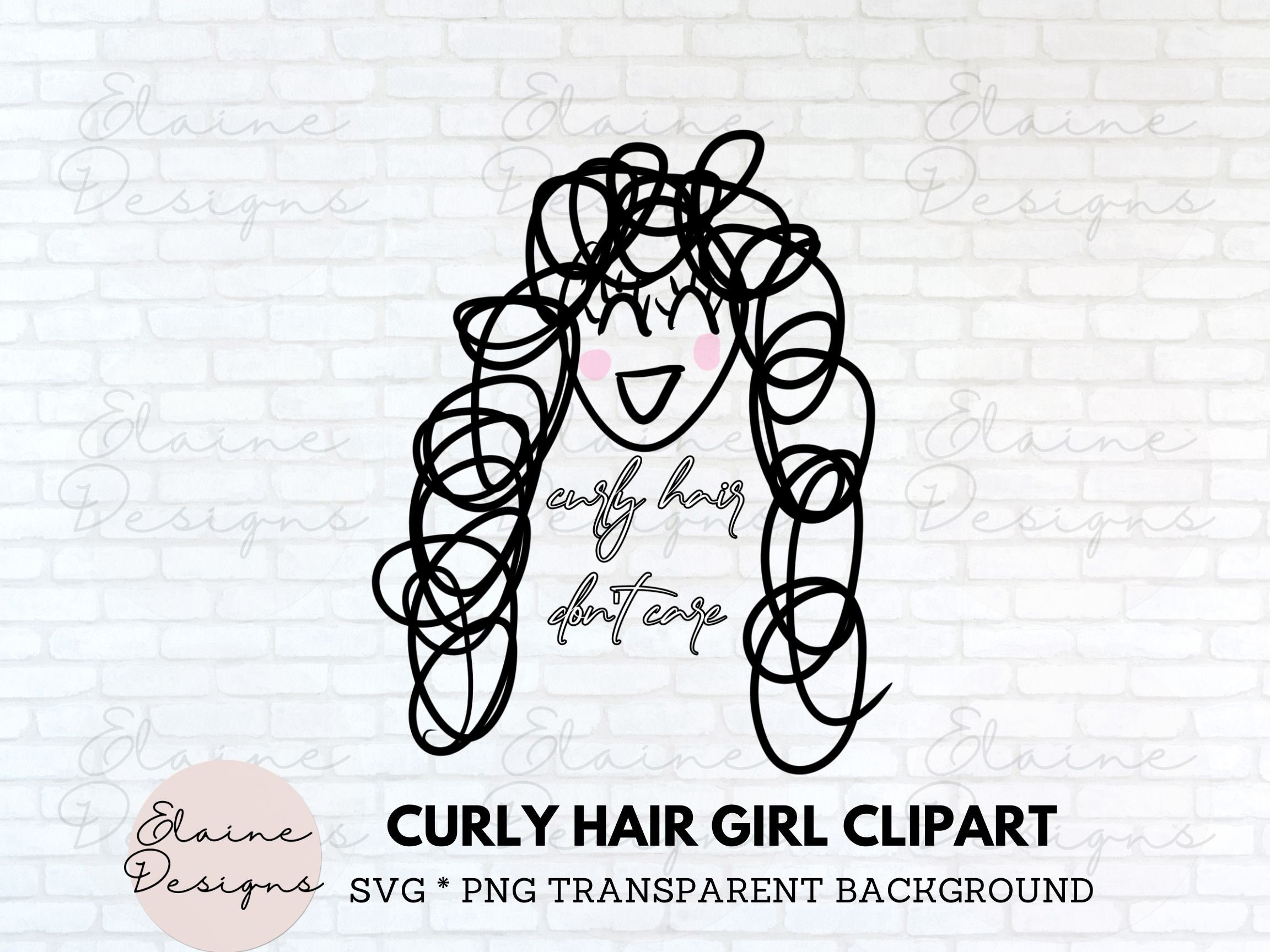 Curly Hair Png Cute Curly Hair Girl Png Curly Hair Svg Hair - Etsy