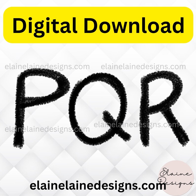 Crayon Letter Clipart P Q R | Hand Drawn Alphabet Letters PNG | Digital ...