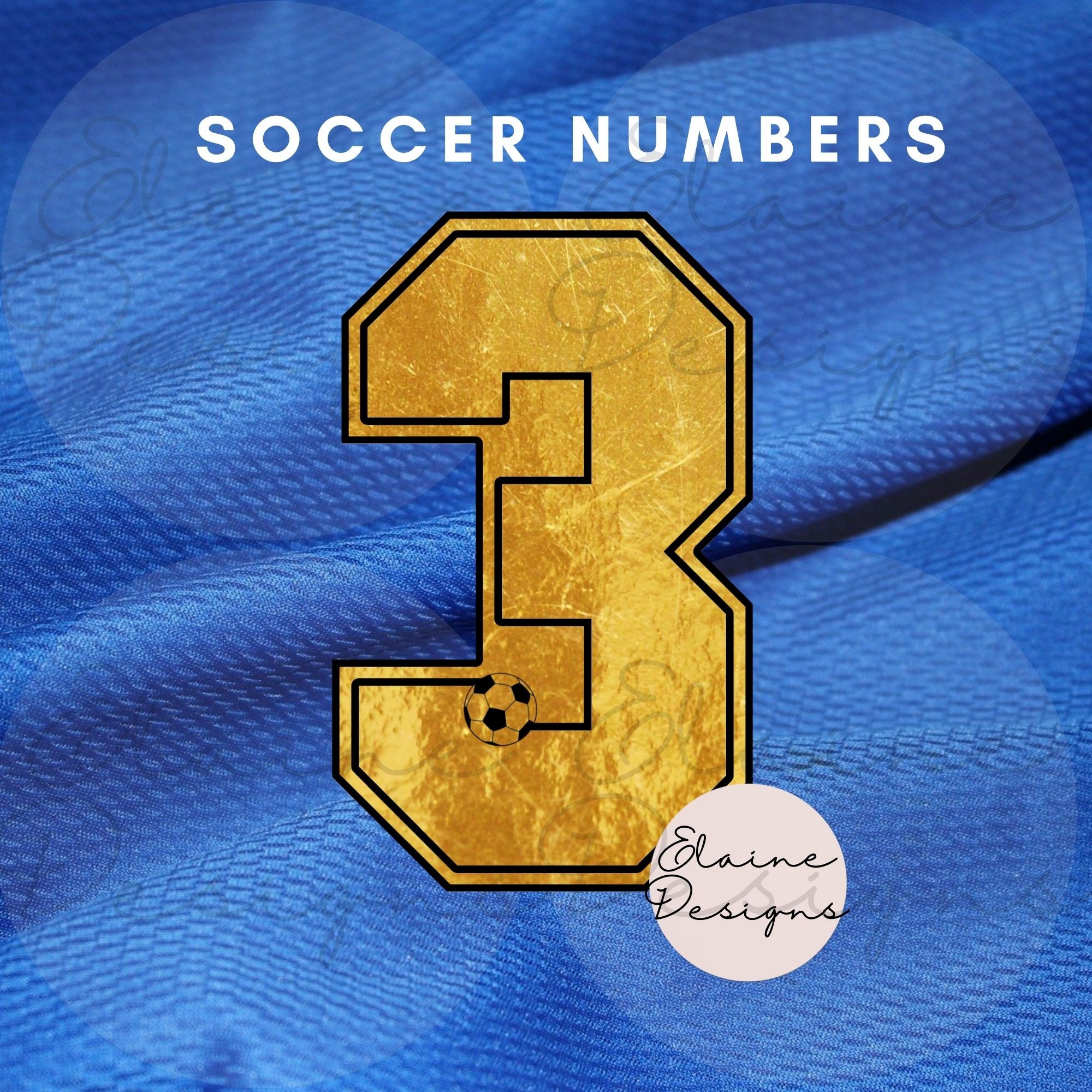 Gold Soccer Numbers Sports Numbers Soccer Ball Numbers Football Numbers ...