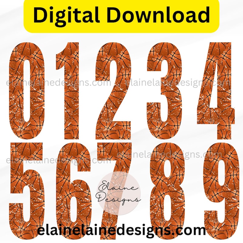 Basketball Numbers Png - Etsy