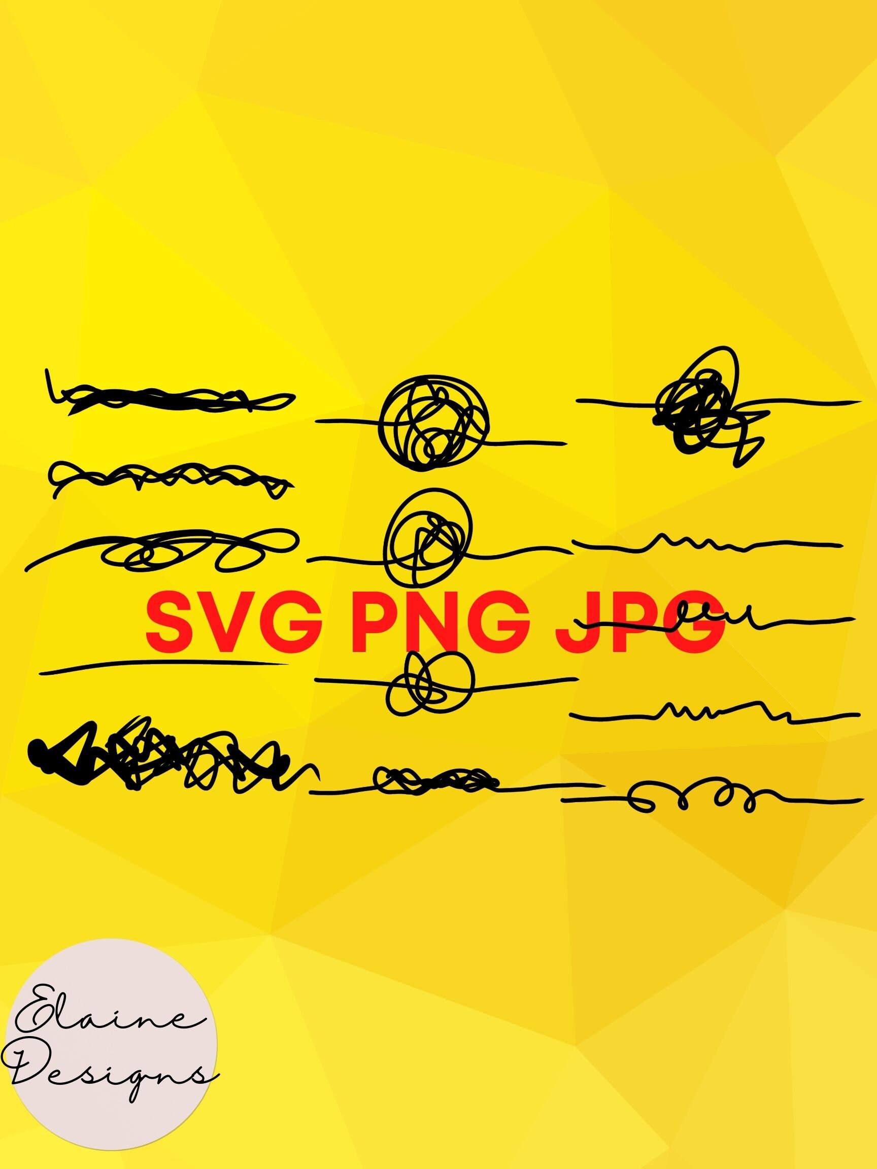 Hand Drawn Underlines Handdrawn Cross Out Line Mark Out Lines - Etsy