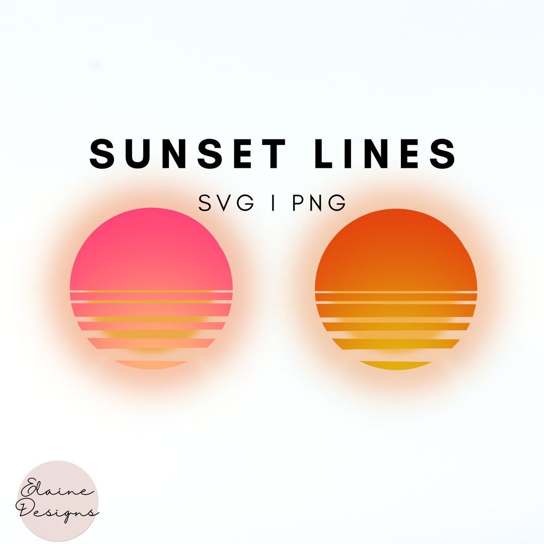 Lines Svg Sunset Lines Png Sunrise Lines Png Orange Yellow Pink Color ...