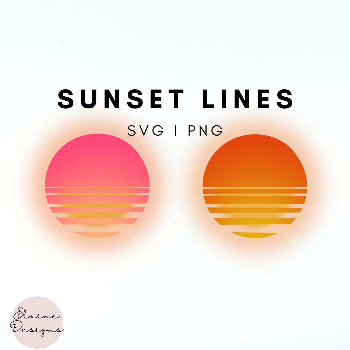 Lines Svg Sunset Lines Png Sunrise Lines Png Orange Yellow Pink Color ...