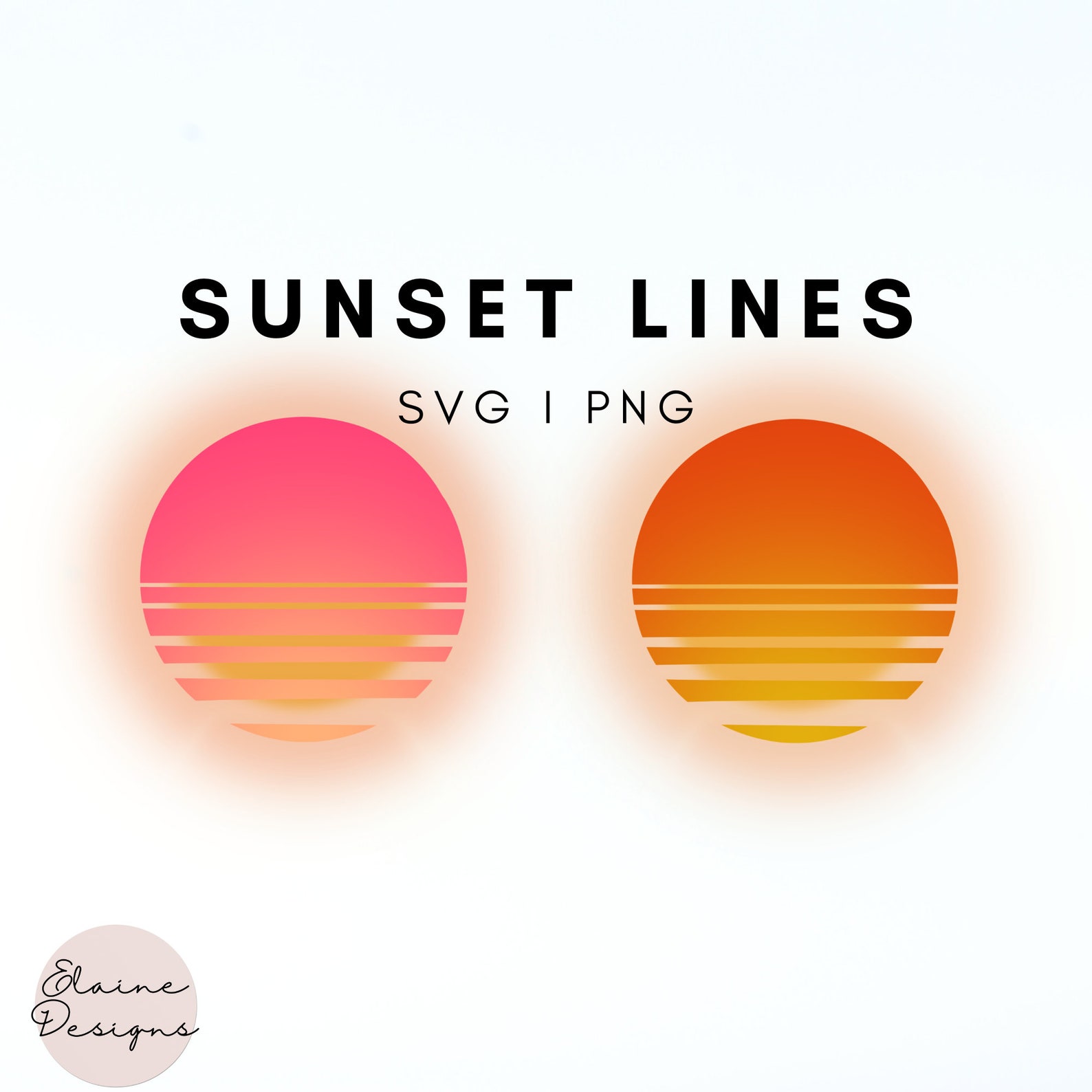 Lines Svg Sunset Lines Png Sunrise Lines Png Orange Yellow Pink Color ...
