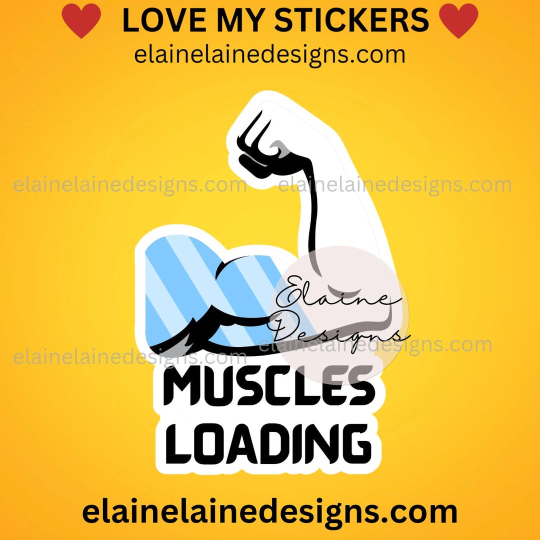 Gym Sticker, Crossfit Sticker, Muscles Loading Sticker, Fitness, Lift ...