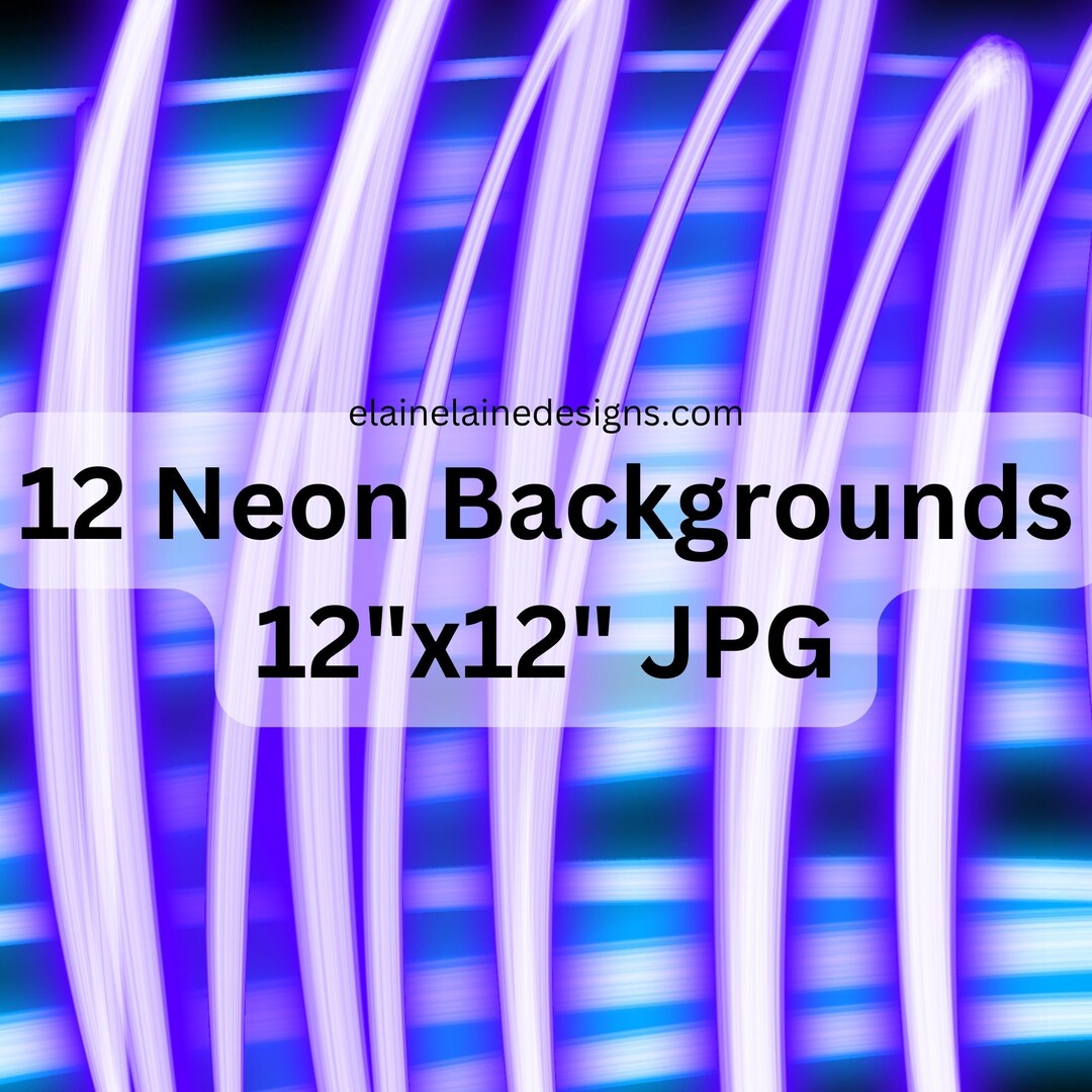Neon Background, Glowing Background, Digital Paper, Neon, Fluorescent ...