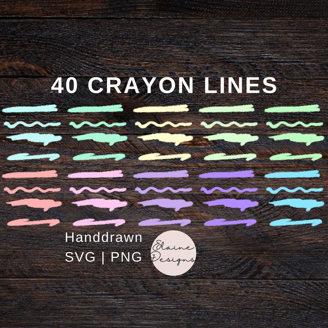 Crayon Lines Svg Handdrawn Lines Colorful Lines Crayola Lines Crayon ...