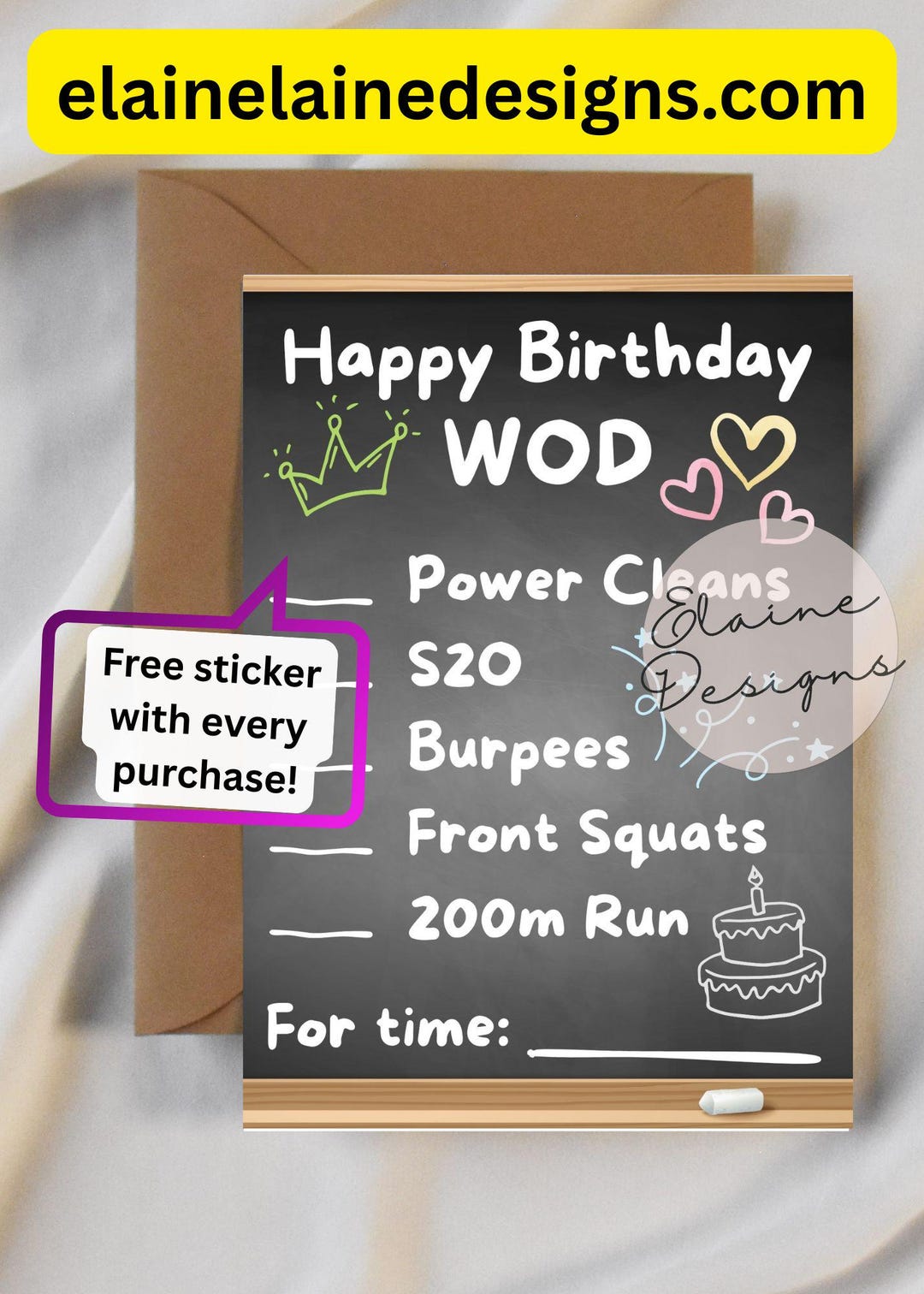 Crossfit Birthday Card, Happy Birthday, Hyrox Birthday, Crossfit Cards ...