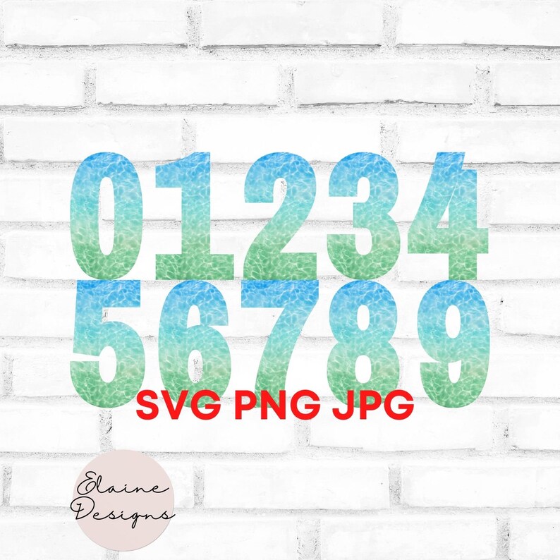 Blue Green Sparkle Numbers Aqua Numbers Glitter Numbers Blue Sparkle ...