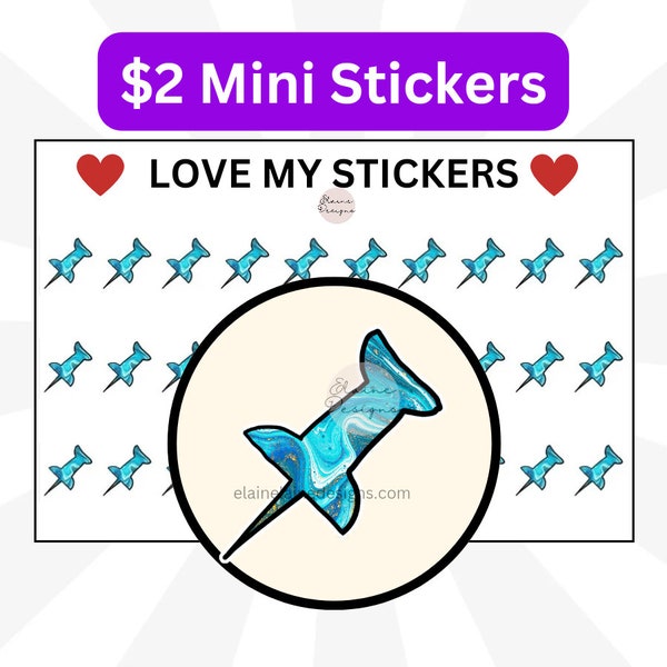 Thumb Tack Stickers - Etsy