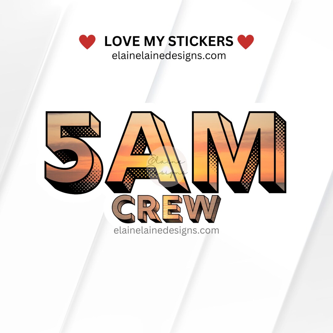 Crossfit Sticker, 5am Sticker, 5 Am Crew, Morning Workout, Hockey ...