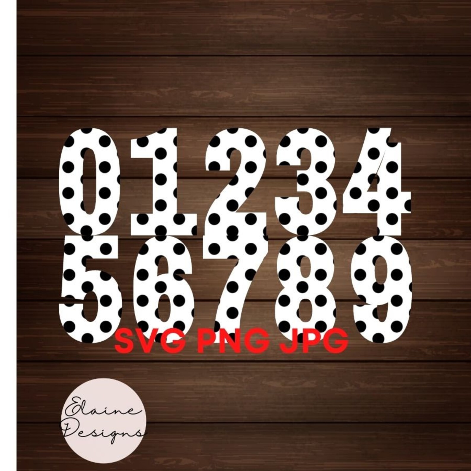 Polka Dot Numbers black Dot Numbers Wedding Table Numbers | Etsy