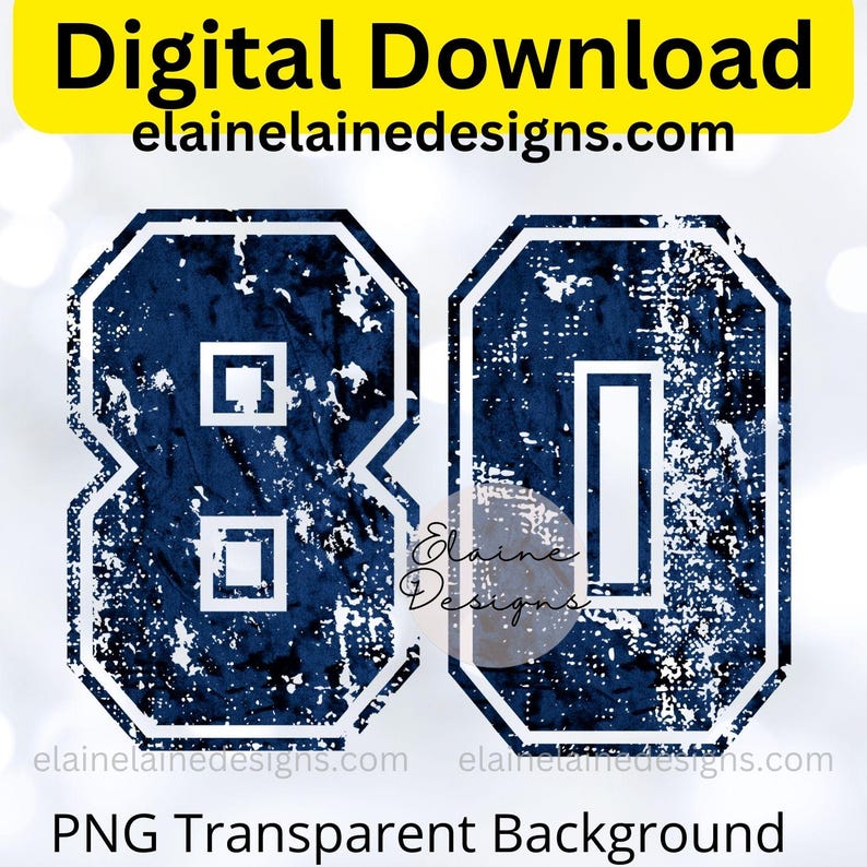 Distressed Font, Varsity Numbers, Blue Numbers, Sports Numbers, Grunge ...