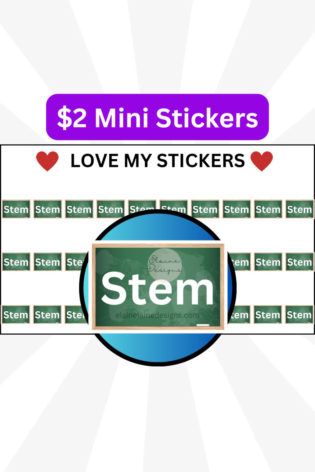 School Sticker, School Planner Sticker, Stem Class Stickers, Science ...