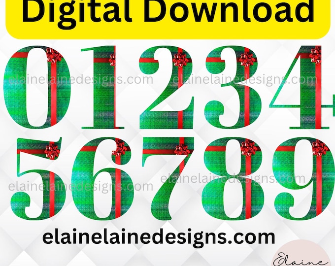 Christmas Theme PNG Numbers for Sublimation Snowflake Birthday Numbers ...