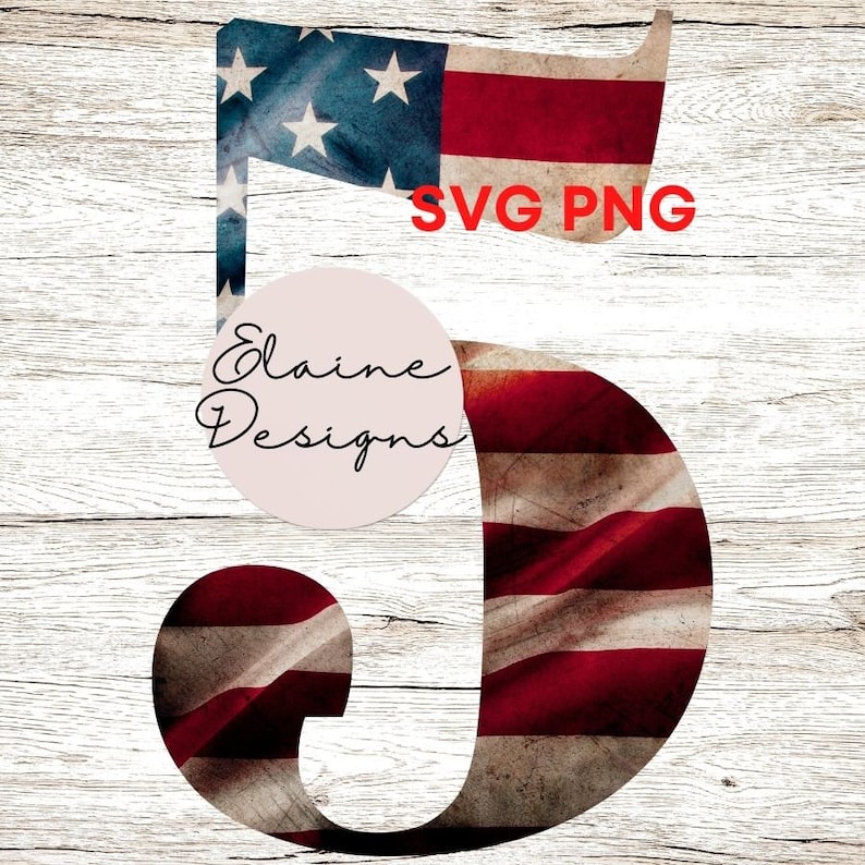 American Flag Numbers Patriotic USA Numbers Red White Blue America ...