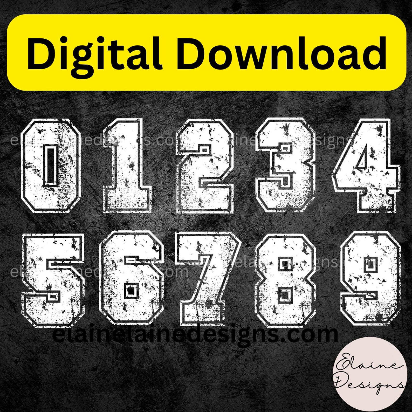Varsity Numbers, White Numbers, Numbers Png, Sports Numbers, Grunge ...