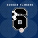 Soccer Numbers Varsity Numbers Svg Sports Numbers Svg Soccer Ball ...