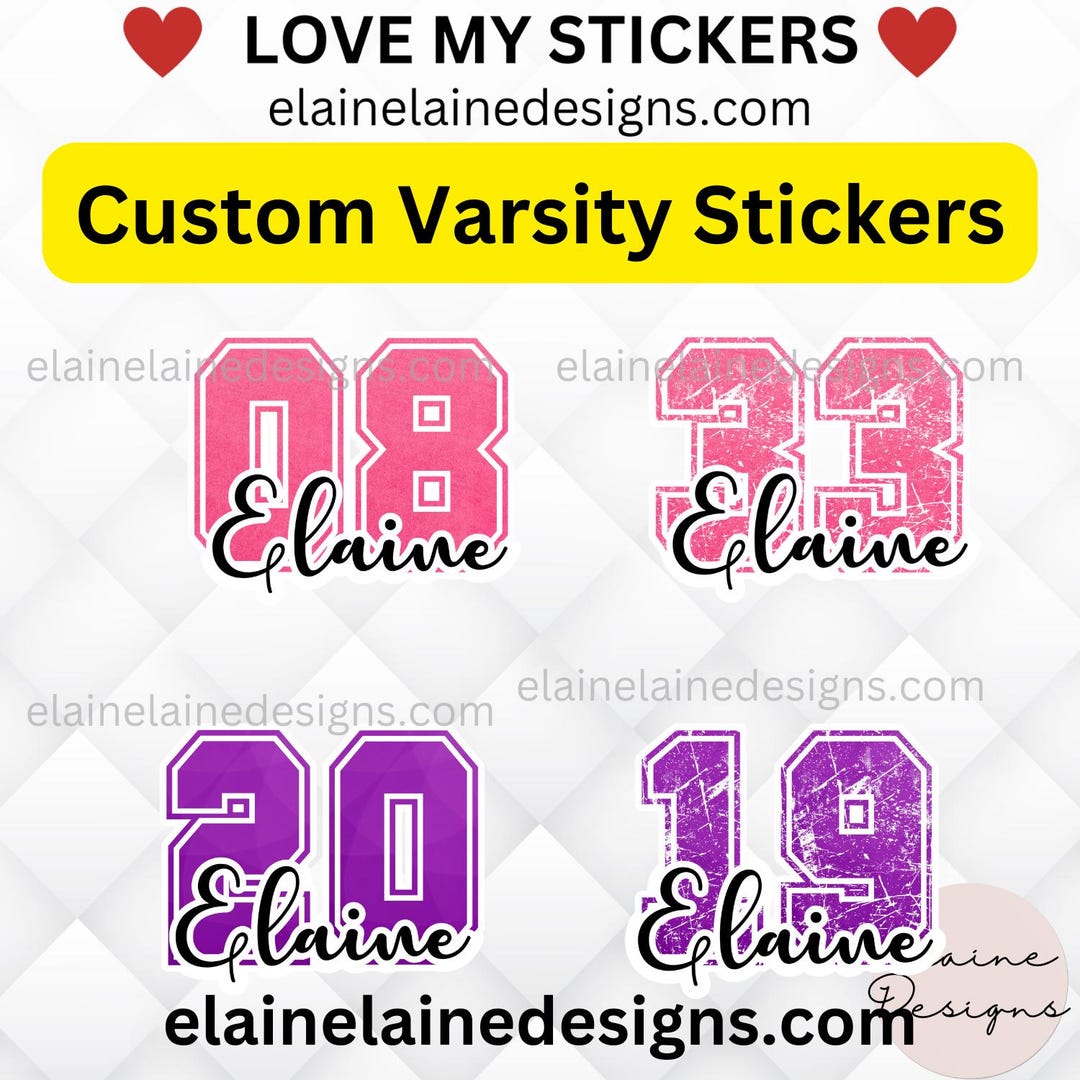 Sports Stickers, Varsity Stickers, Custom Sports Sticker, Personalized ...