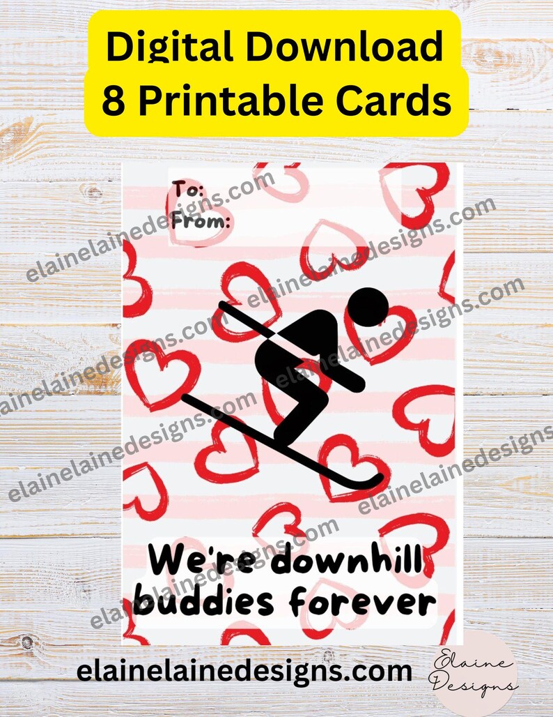 Winter Olympic Themed Valentine Cards Printable – Curling, Bobsled ...