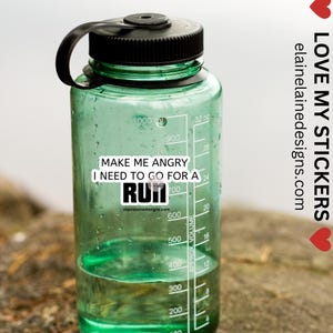 Run Sticker, Running, Runner Sticker, Anger Fuels My Run, Running ...