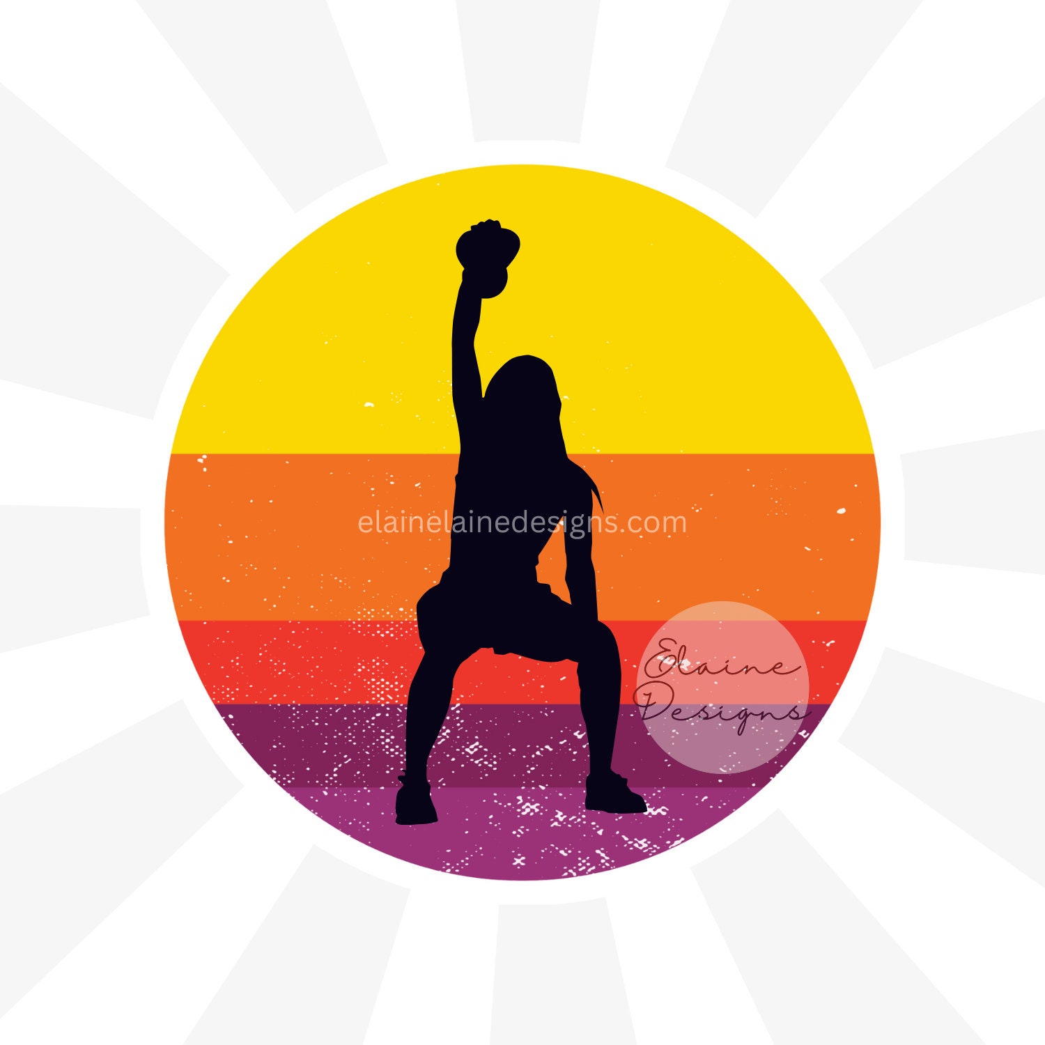 Crossfit Sticker, Girl Workout Sticker, Girl Kettlebell Sticker ...