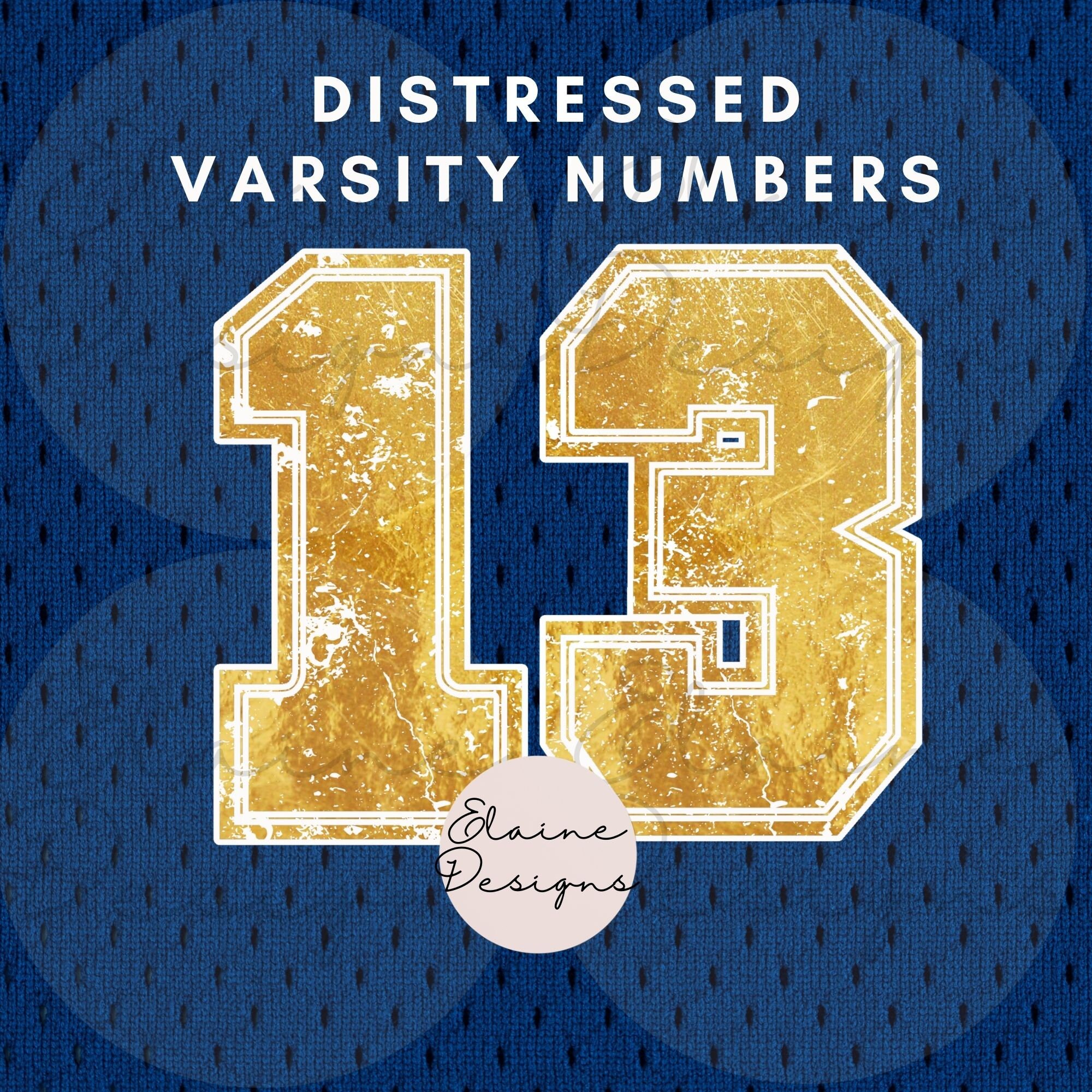Varsity Numbers Svg Gold Numbers Sports Numbers Svg Grunge Distressed ...