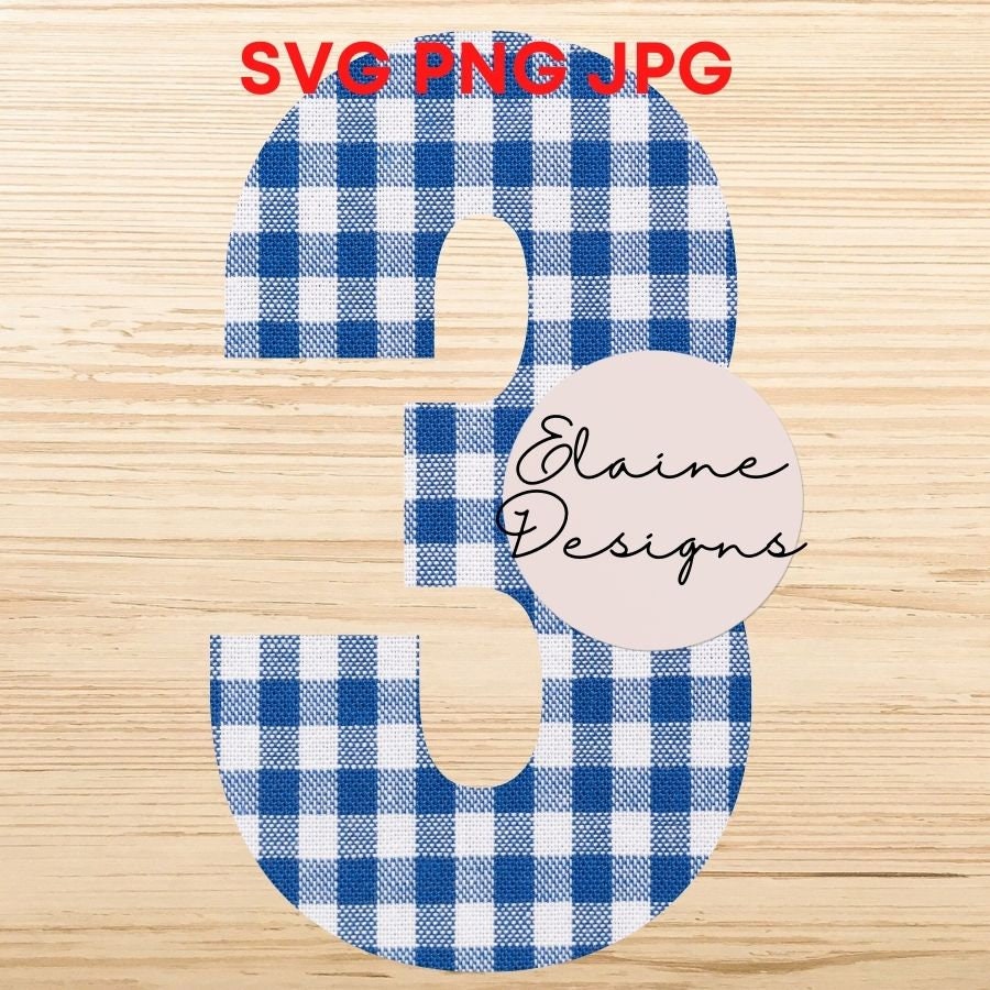 Gingham Numbers, Plaid Numbers Checkered Numbers Blue Numbers Blue ...