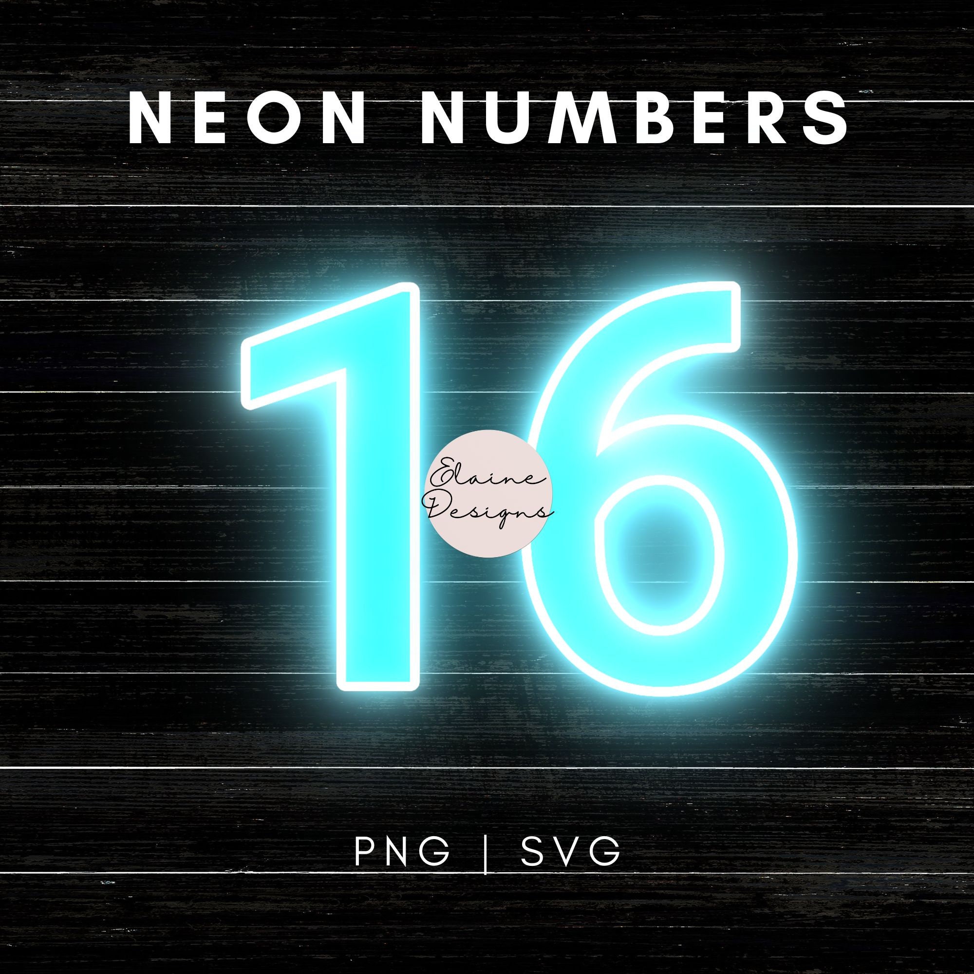 Neon Numbers Blue Glowing Numbers Rainbow Numbers Blue Neon Glow ...