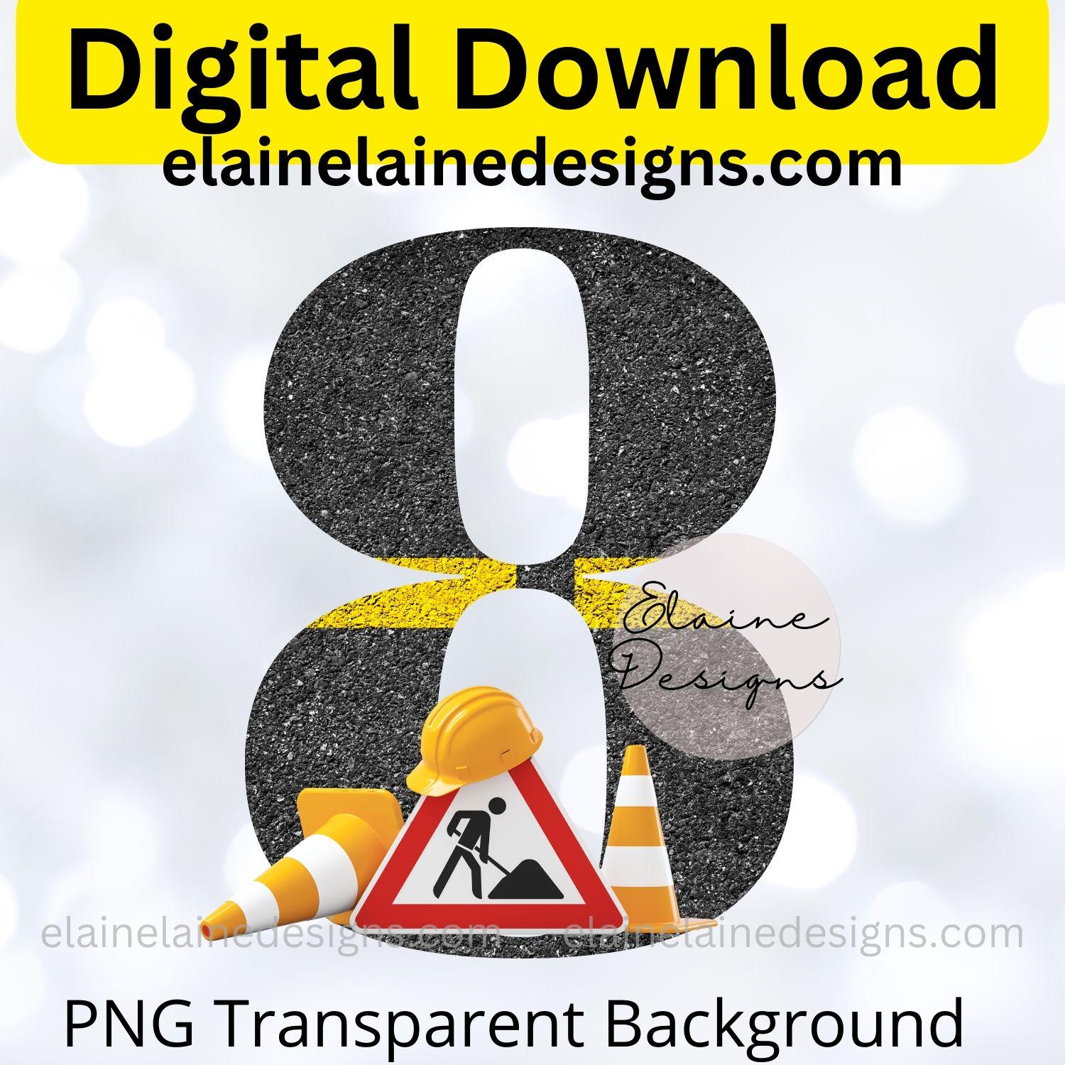 Construction Numbers, Construction Font, Warning Numbers, Construction ...