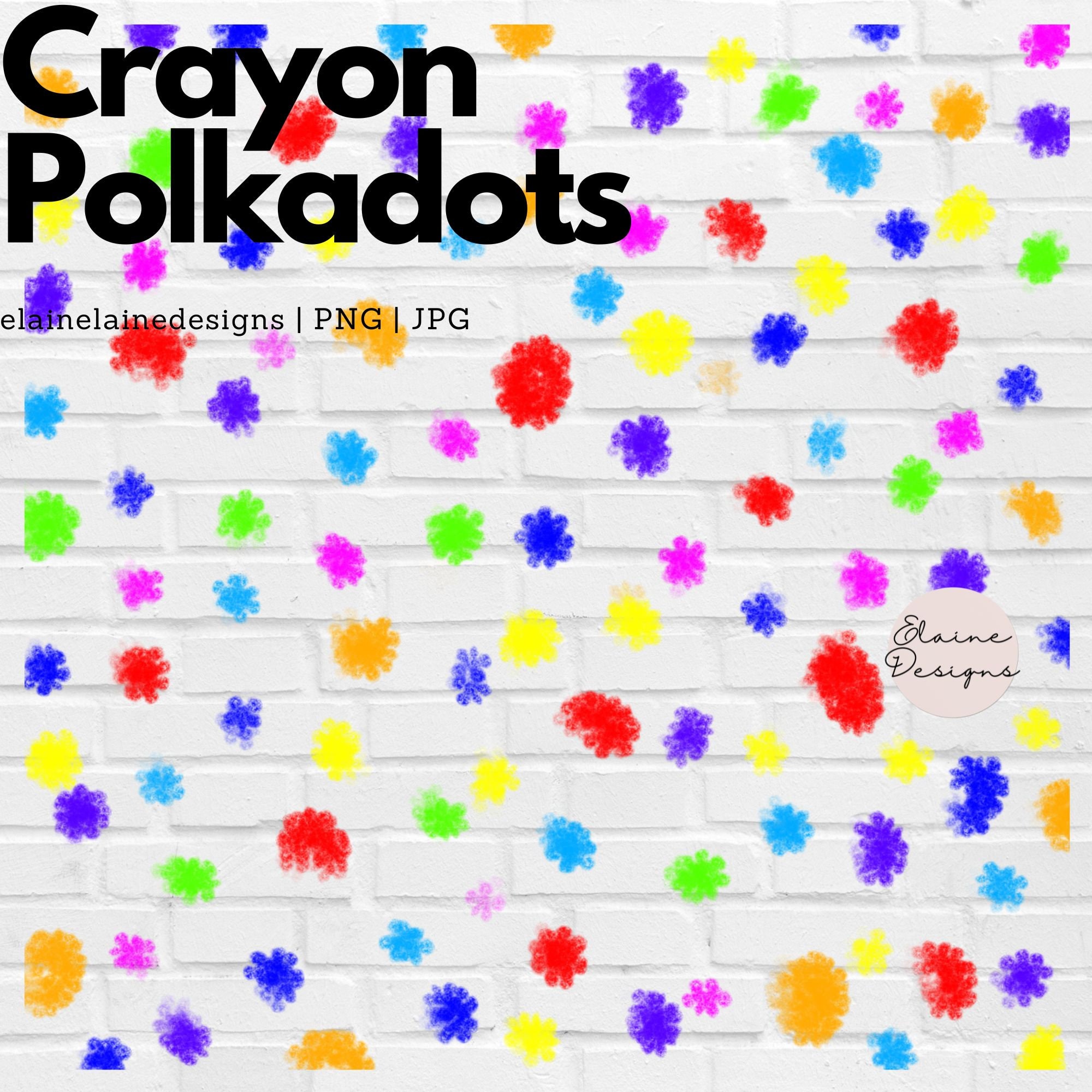 Irregular Dots Polka Dots Scattered Dots Imperfect Dots Crayon Dots ...