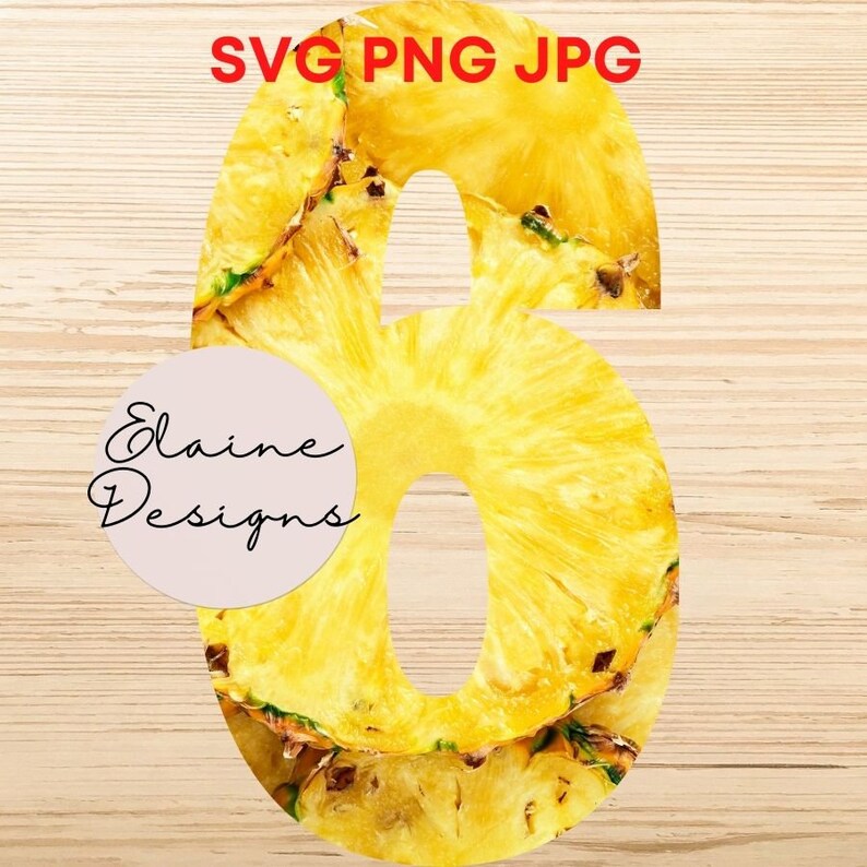 Yellow Pineapples Pineapple Numbers Tropical Fruit Numbers - Etsy
