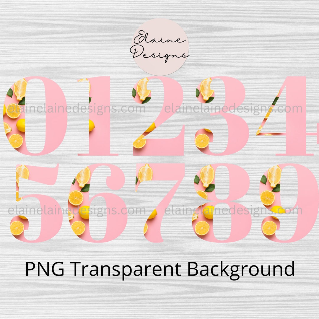 Lemon Numbers Summer Numbers Fruit Numbers Hot Summer Birthday Party ...