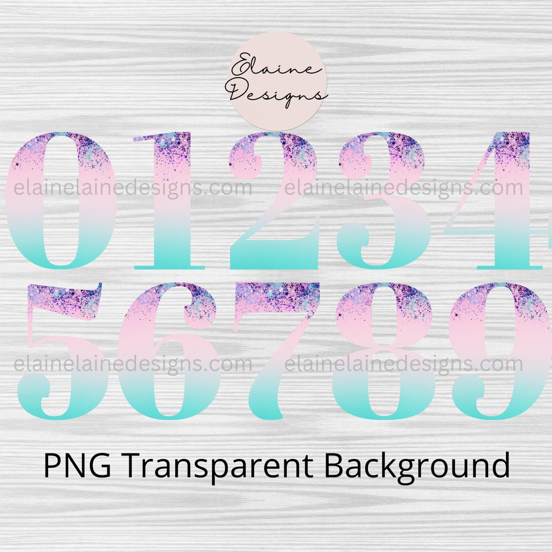 Pink Purple Numbers Purple Glitter Numbers Wedding Table Numbers ...