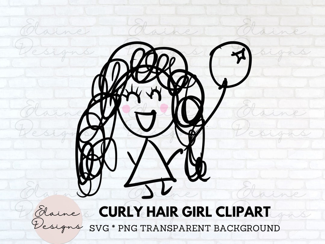 Curly Hair Png Cute Curly Hair Girl Png Curly Hair Svg Hair Curls Svg ...