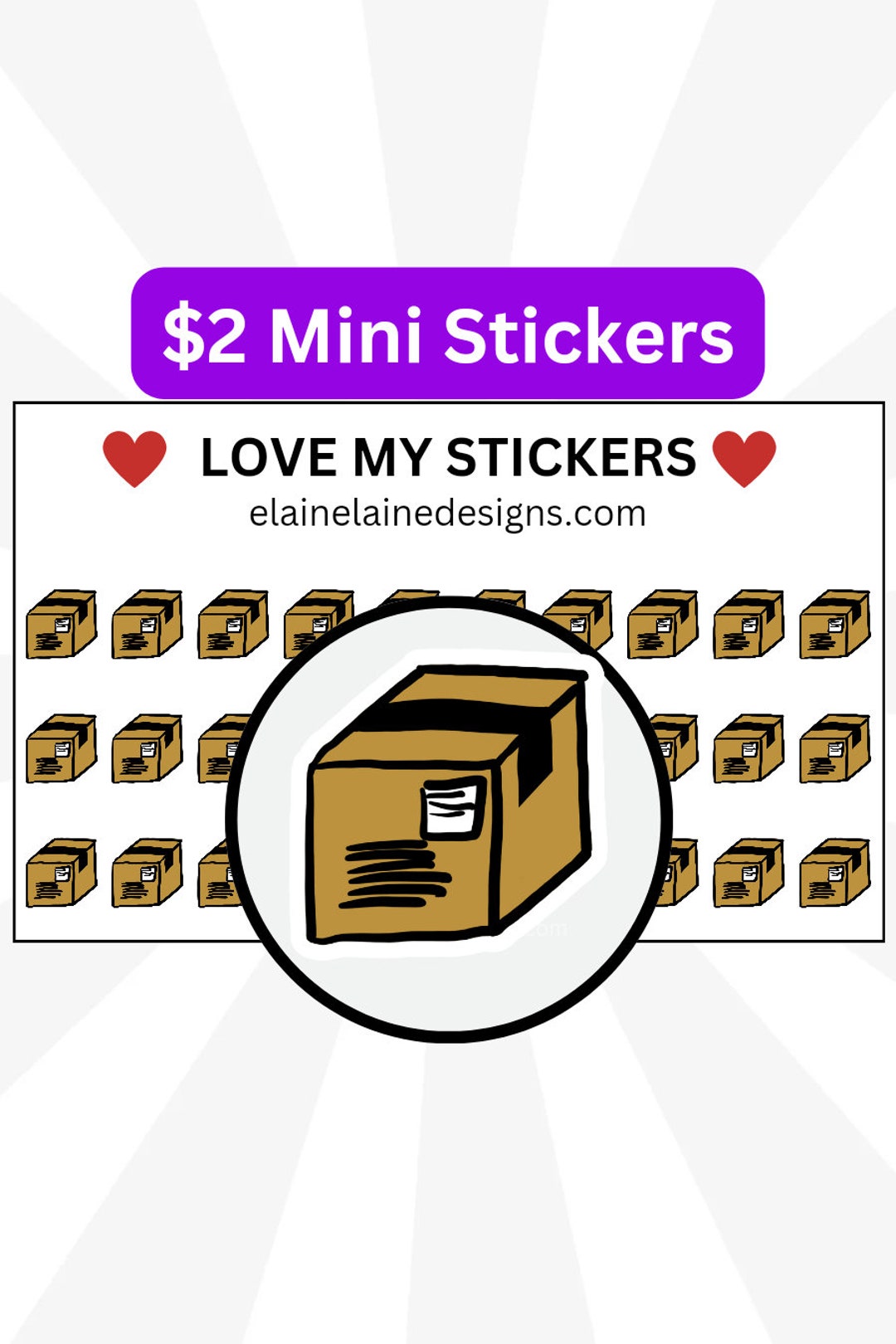Package Planner Sticker, Box Icon Sticker, Delivery Icon Sticker ...