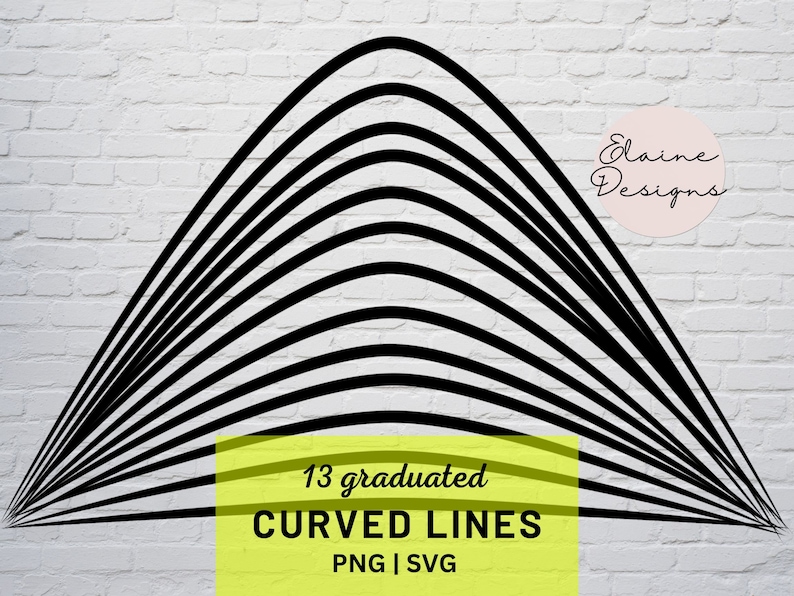 Curved Lines Svg Graduated Curved Lines Png Curve Line Hill Mountain Bundle Rounded Curve Smooth ...