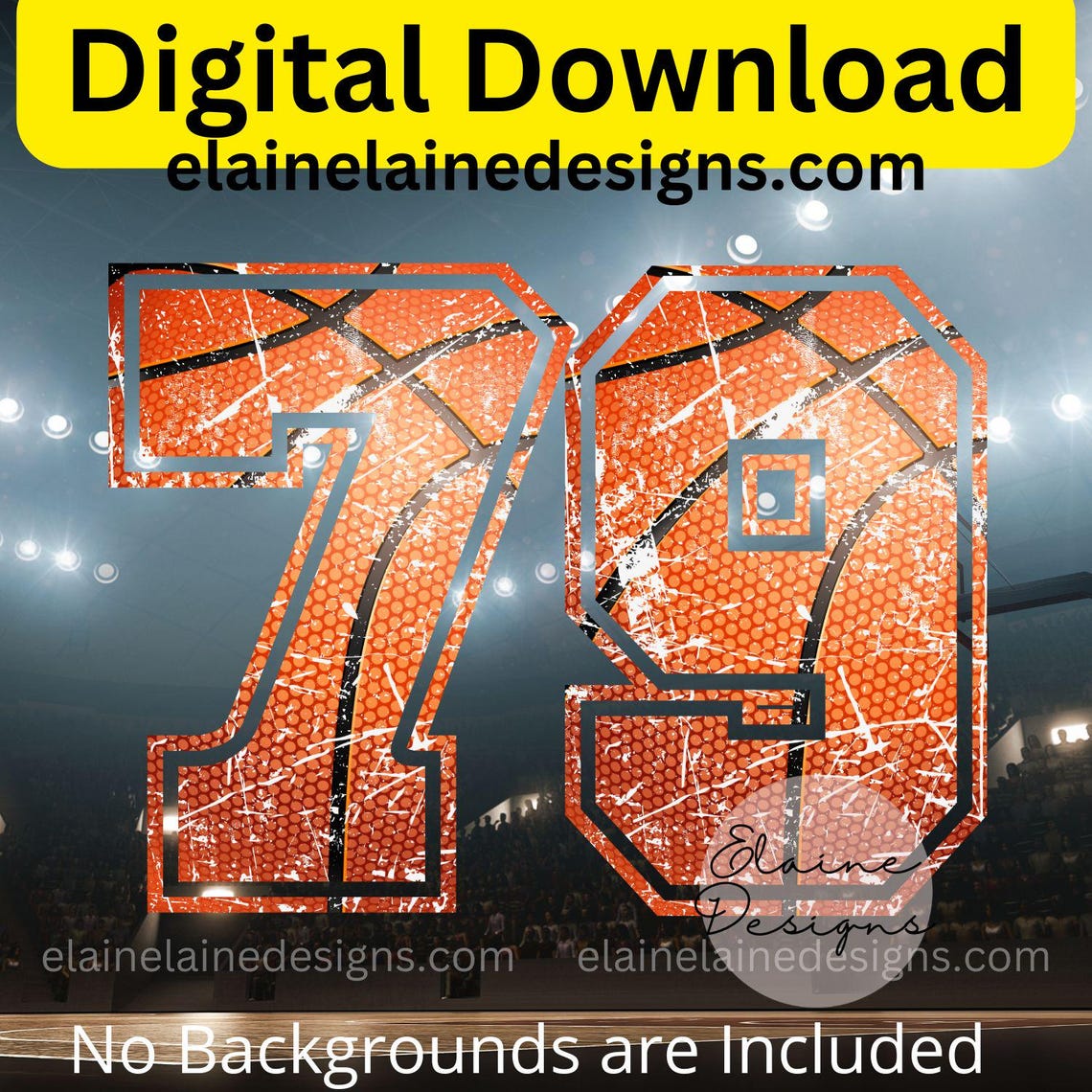 Basketball Numbers, Distressed Basketball Numbers, Numbers Png, Grunge ...