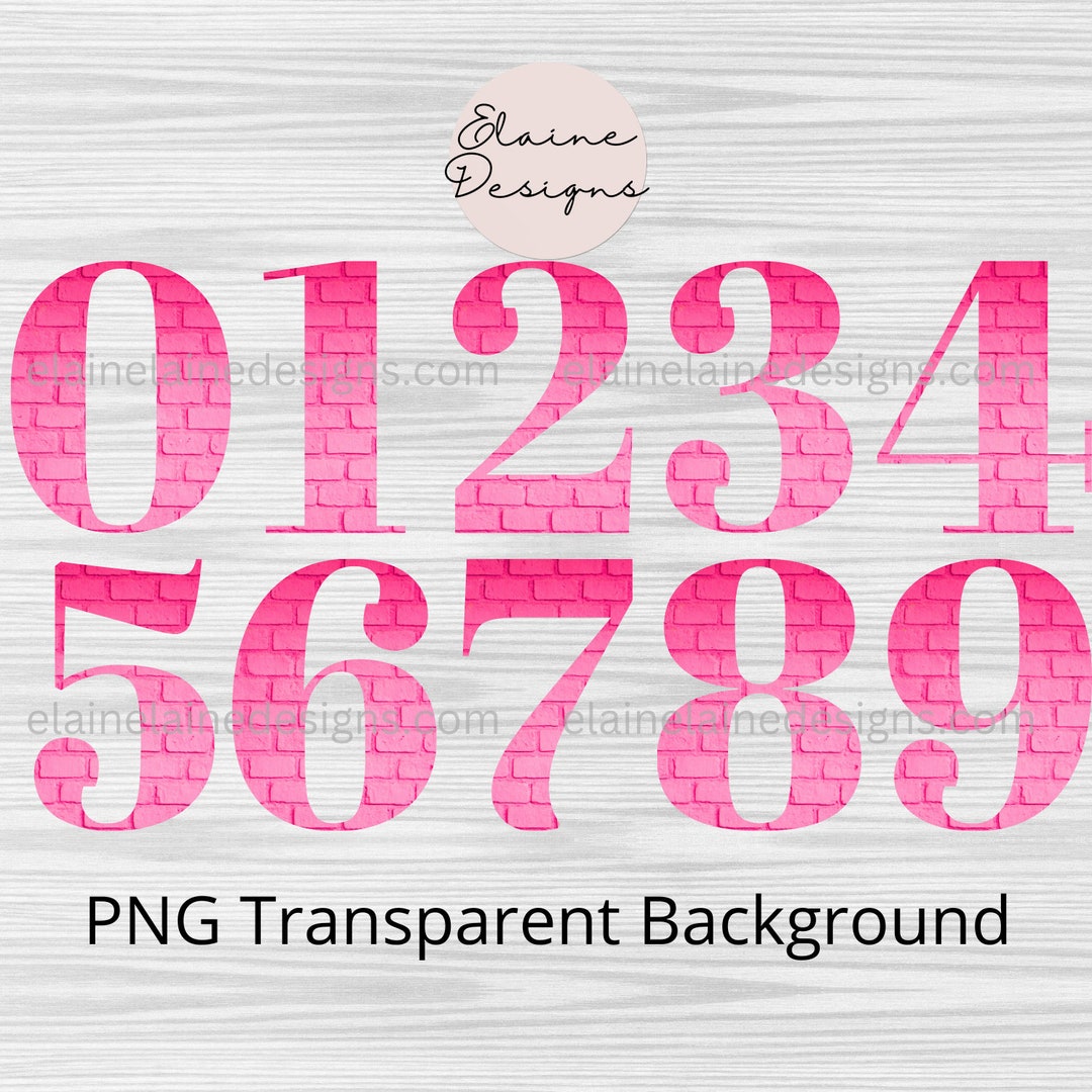 Brick Numbers Pink Numbers Wedding Table Numbers Birthday Party Numbers ...