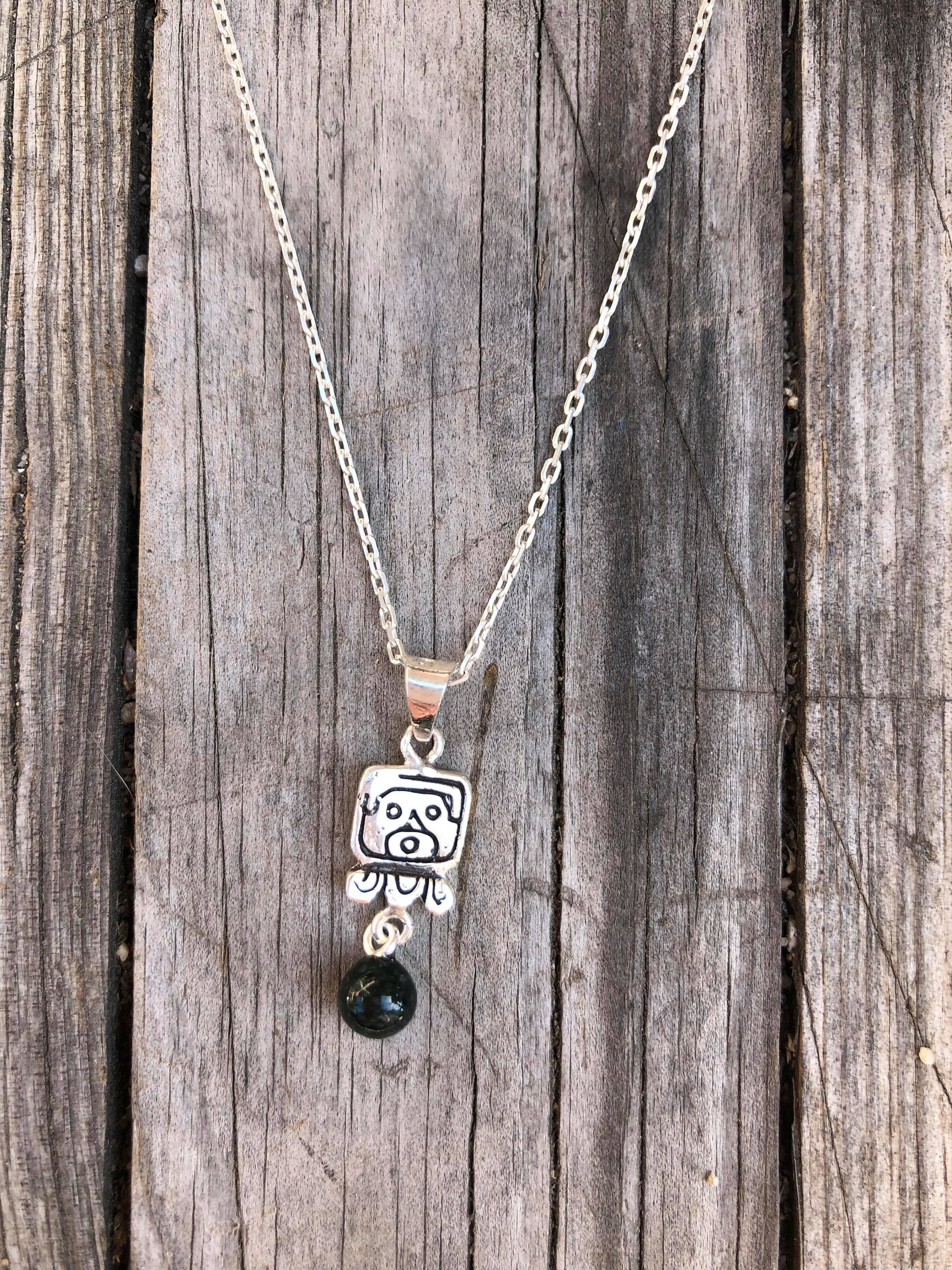 Ajpu Snail Shell Mayan Nahual Jade Pendant Silver - Etsy