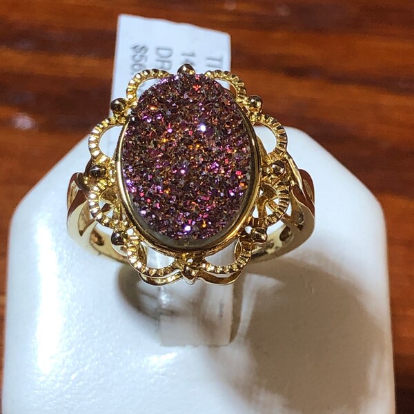 Druzy Quartz Ring - Etsy