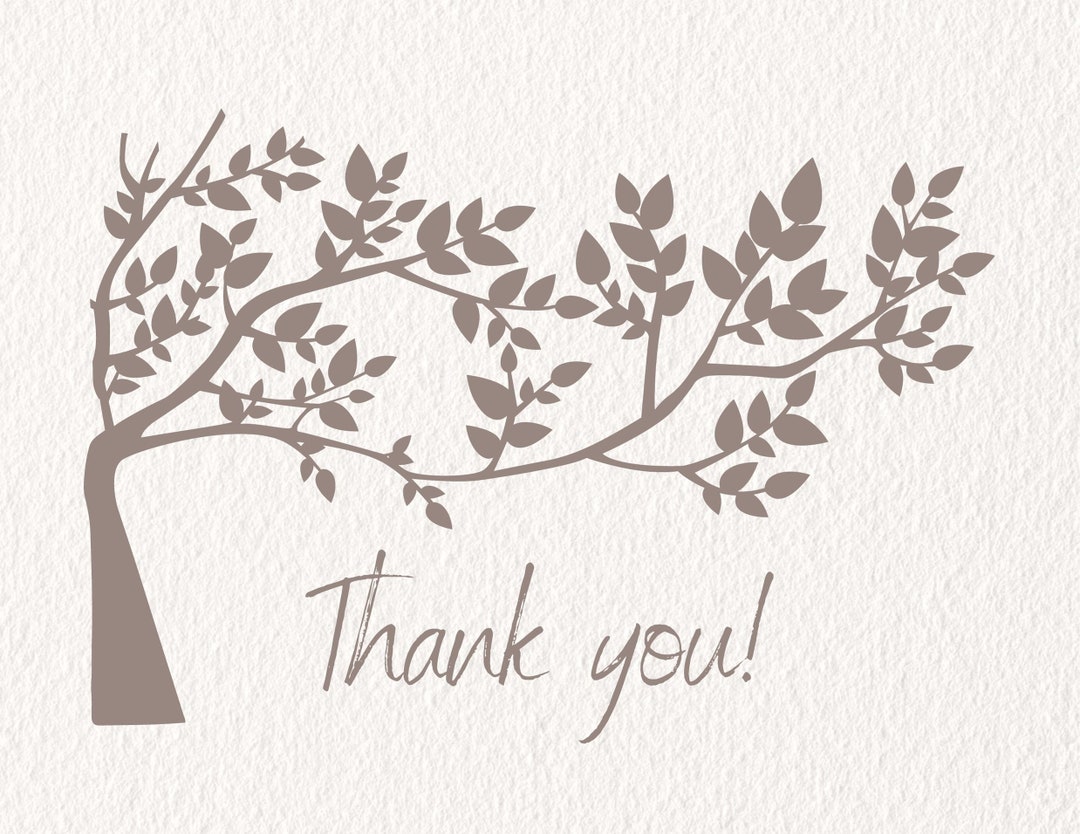 Printable Tree Thank You Postcard (3 Pack) - Etsy