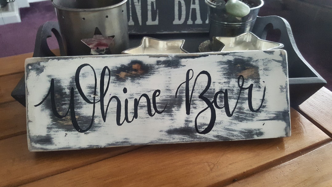 Whine Bar Sign Free Hand Reclaimed Wood. Free Delivery. - Etsy