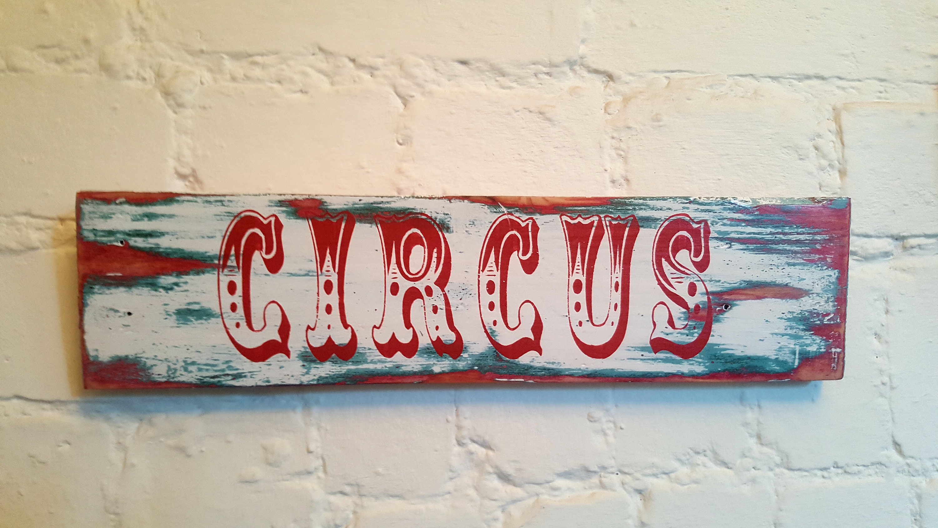 CIRCUS Hand Made Wooden Rustic Sign - Etsy UK