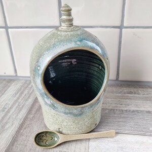 Hand Thrown Stoneware Dotty Salt Pig - Etsy