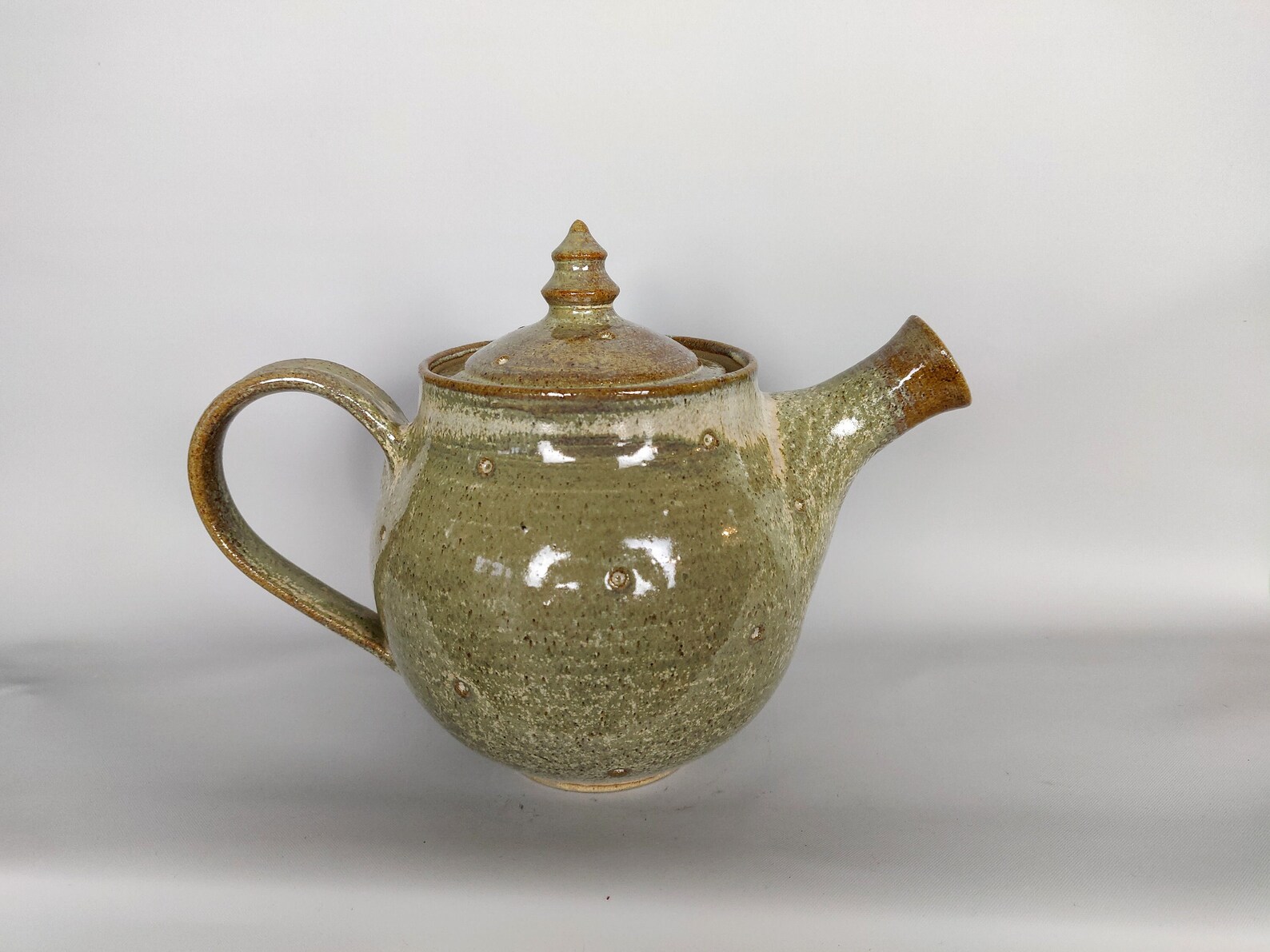 Hand Thrown Stoneware Dotty Teapot - Etsy UK